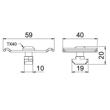 Fastening set mesh cable tray, PV mounting system, flat roof | OBO